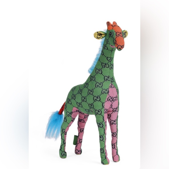 Gucci | Toys | Gucci Green And Pink Stuffed Giraffe Toy | Poshmark